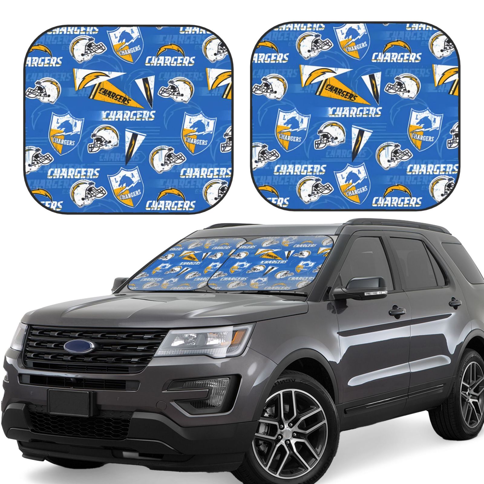 Chargers Foldable Car Sun Shade Football Team Car Windshield Sun Shade ...