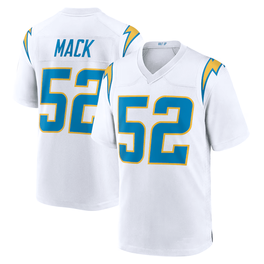 Chargers Football Shirt Khalil Mack#52 Team Name Number Fans Gift Adult ...