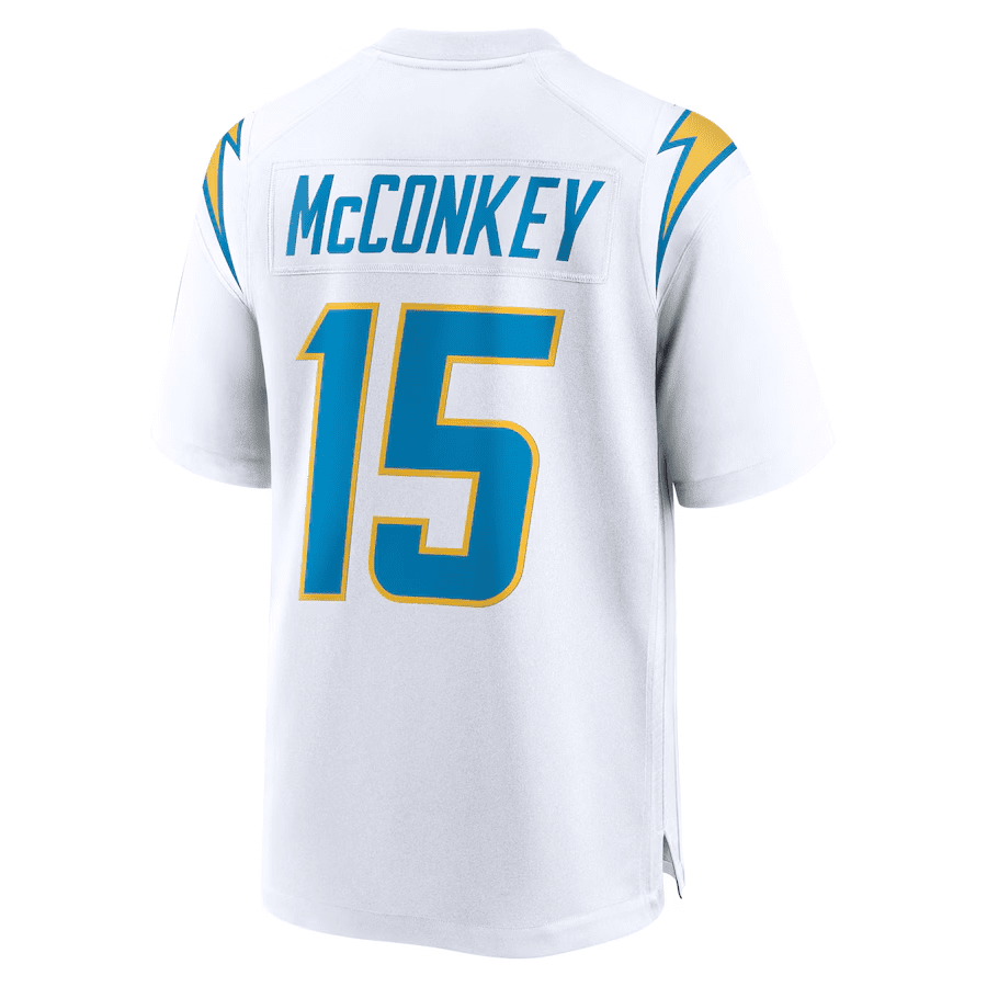 Chargers Football Shirt Ladd McConkey#15 Sports Team Game Fans For Men ...