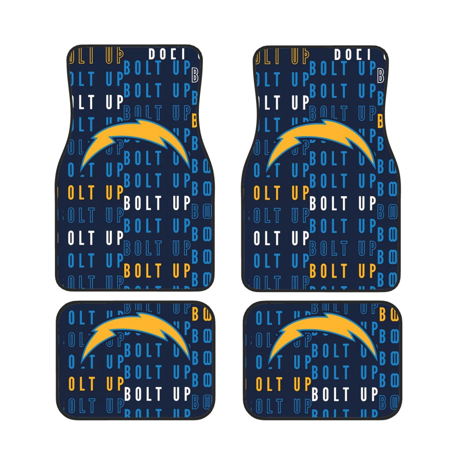Chargers Football Team Custom Car Floor Mats Set of 4 - Car Liners ...