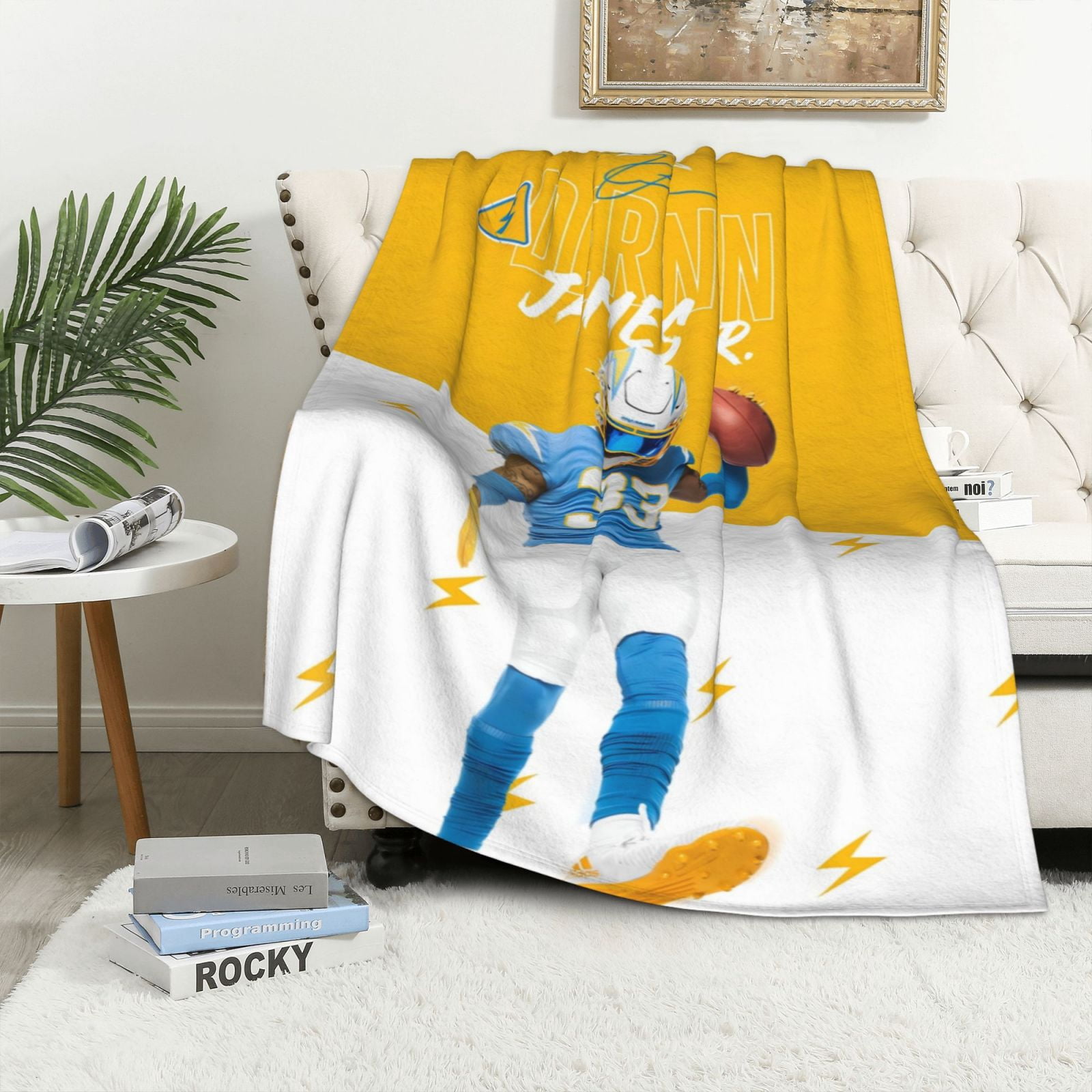 Chargers Football Team Customized SoftFlannel Blanket, Sports ...