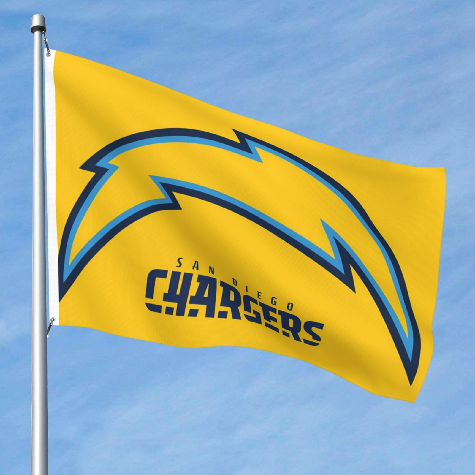 Chargers Football Team Outdoor 5x8ft Double Sided Flag - Lightweight ...