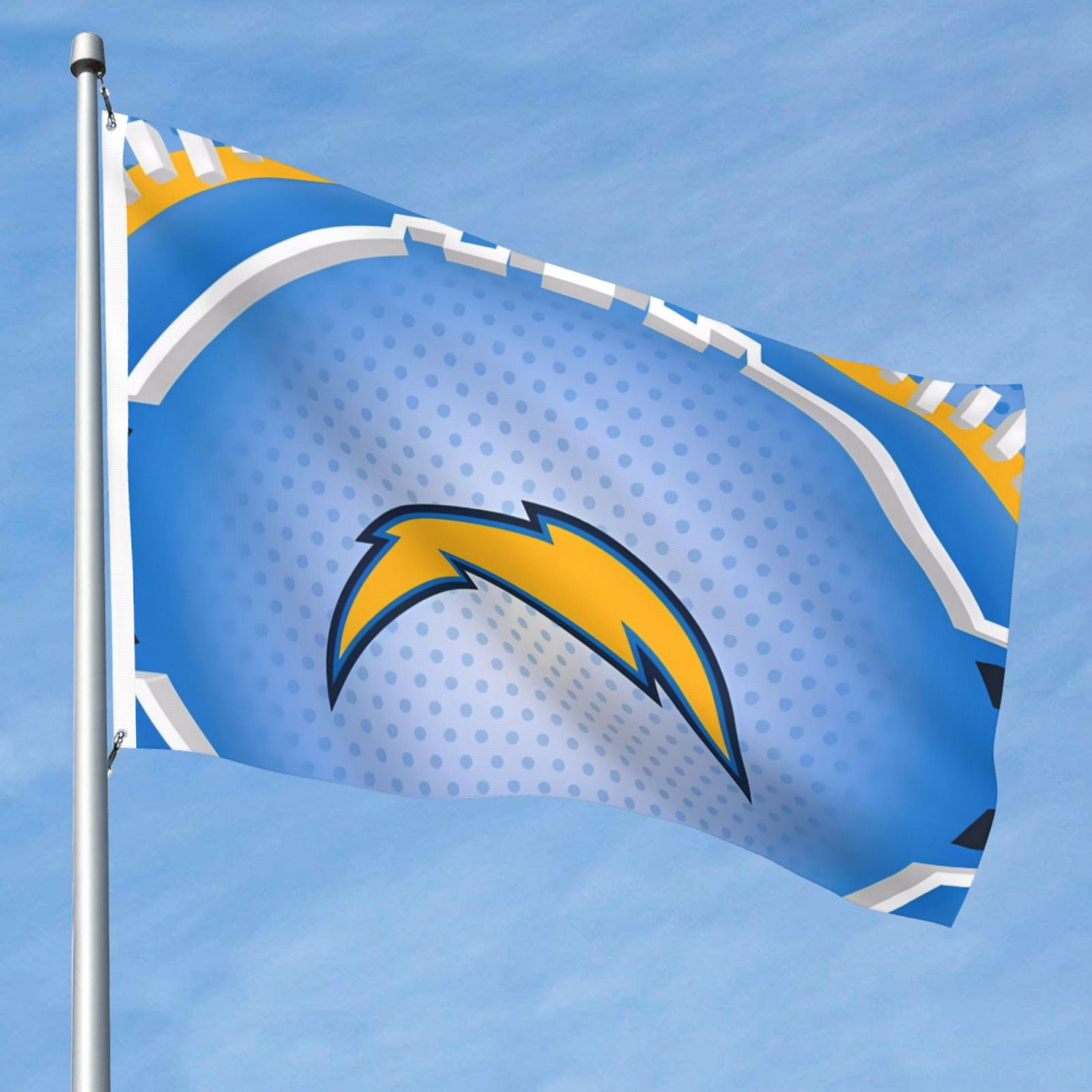 Chargers Football Team Outdoor 5x8ft Double Sided Flag - Lightweight ...
