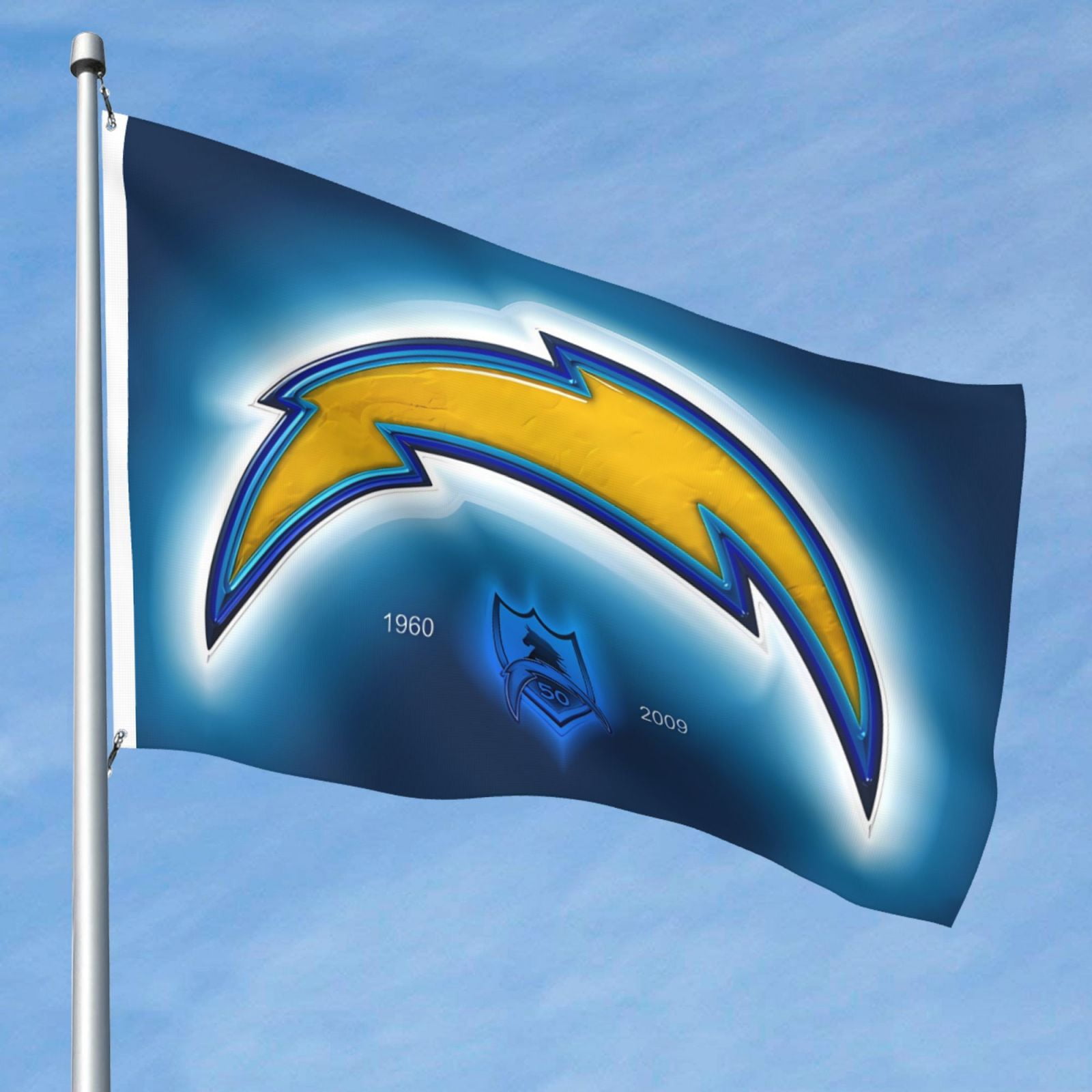 Chargers Football Team Outdoor 5x8ft Double Sided Flag - Lightweight ...