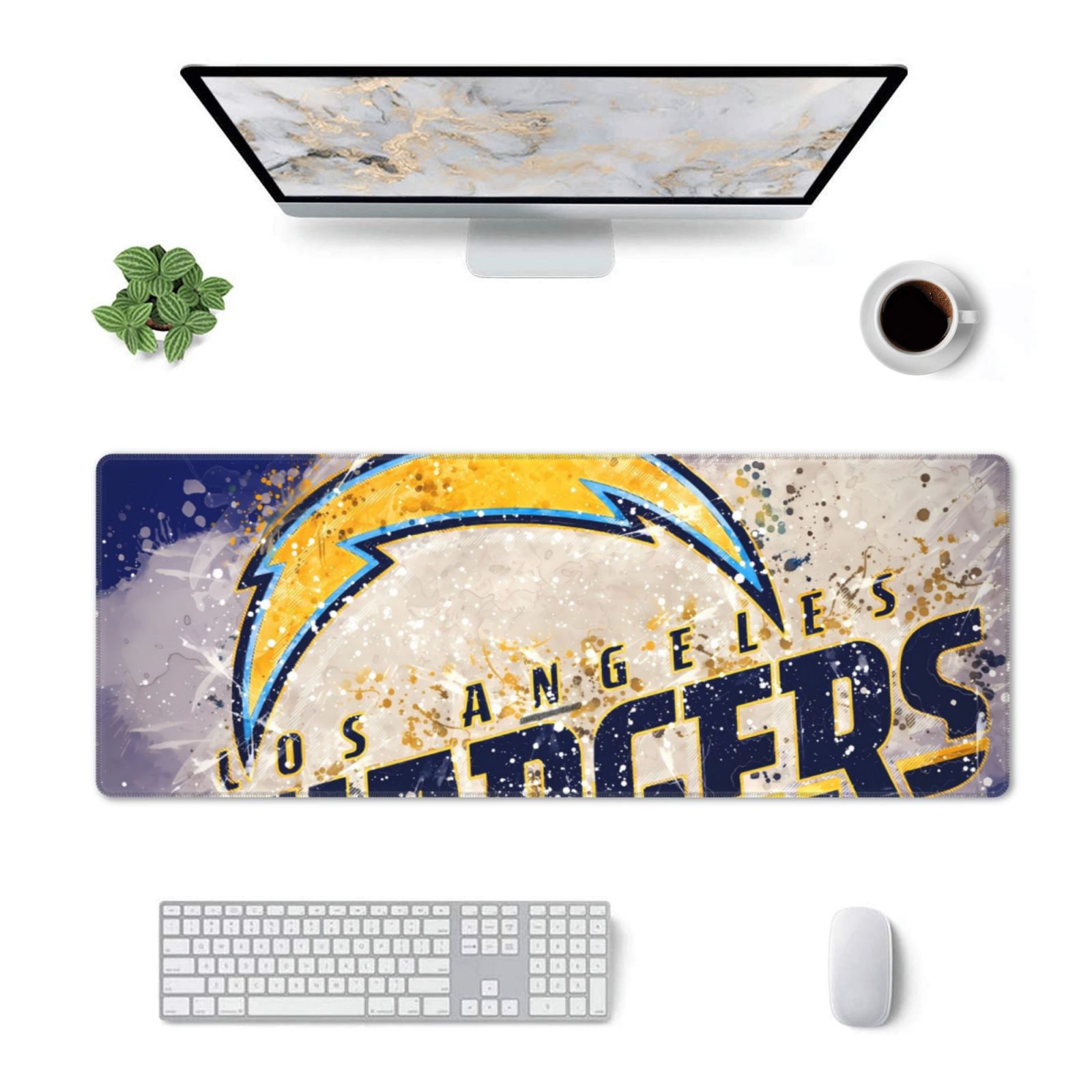 Chargers Football Team Oversized Rubber Keyboard Mat 12x31.5in - Non ...