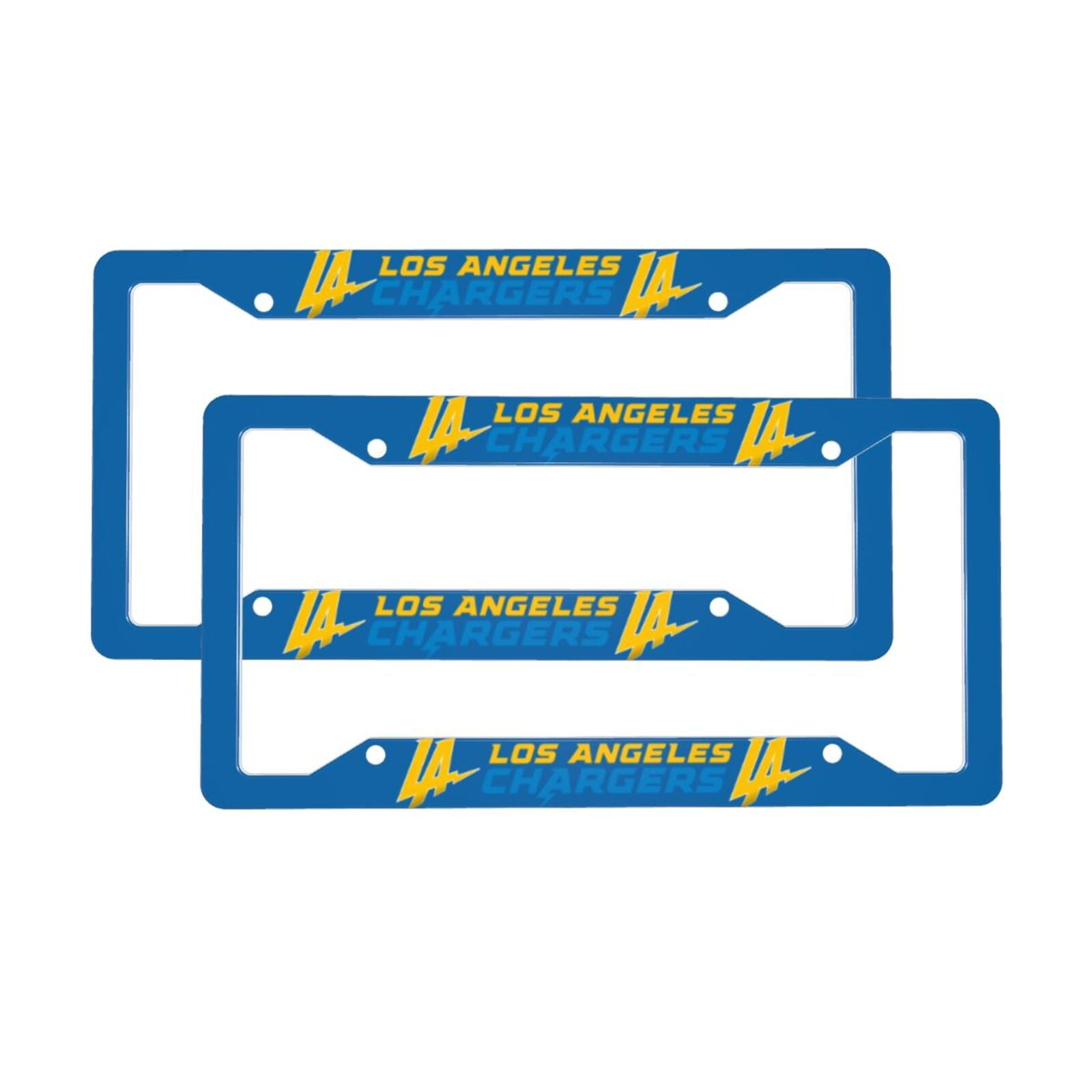 Chargers Football Team Pattern Car License Plate Frame, Stylish 4-Hole ...