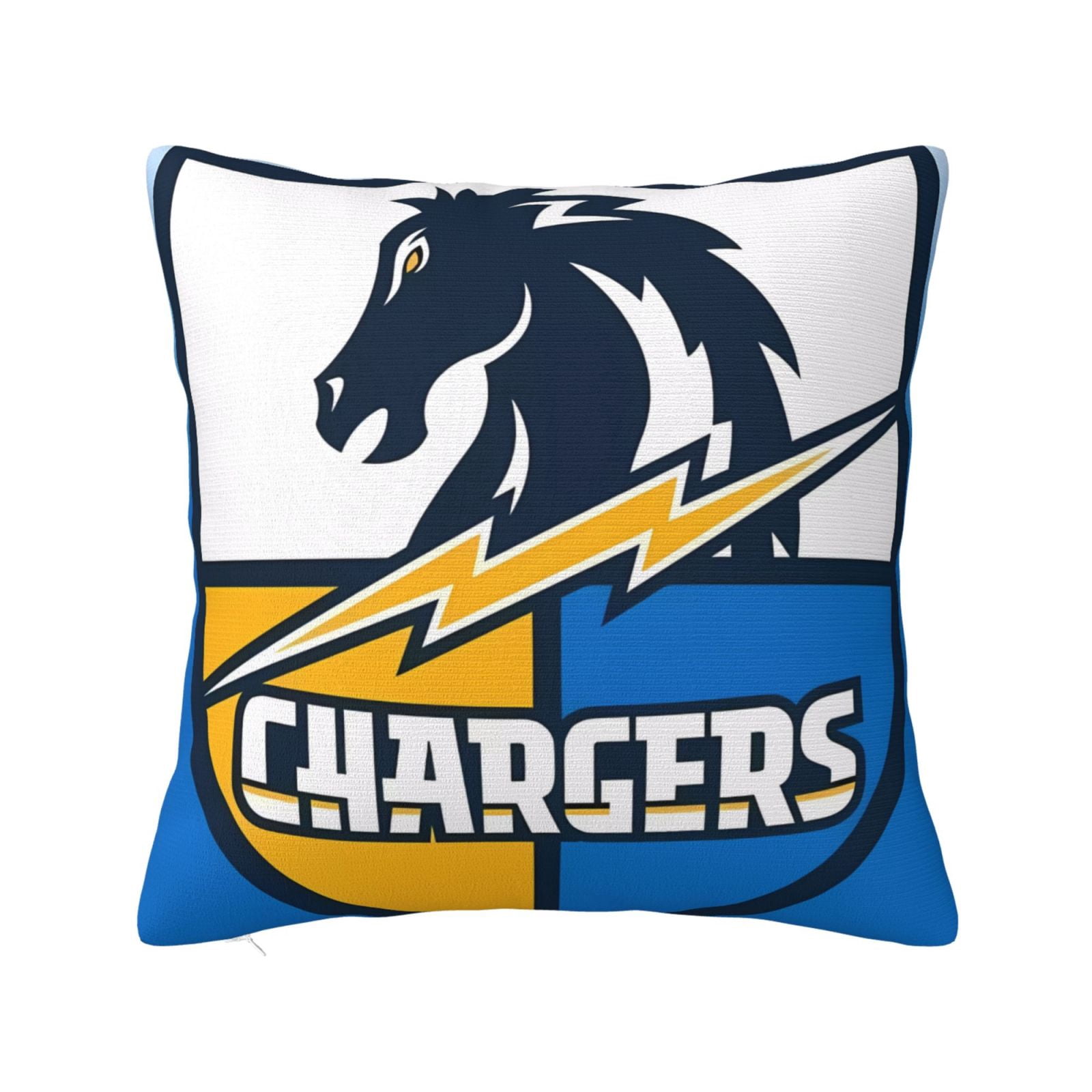 Chargers Football Team Theme Sofa Double-Sided Pillow Cover Car Cushion ...