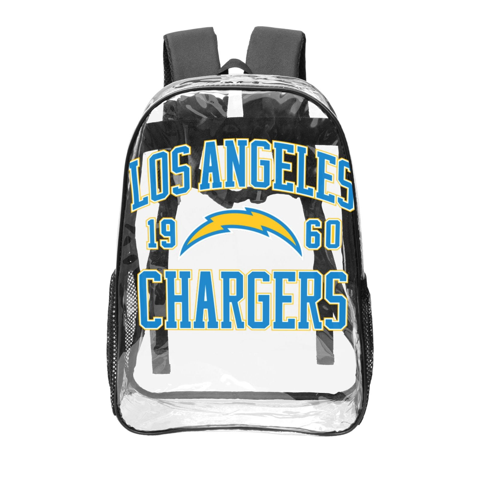 Chargers Large Clear School Bookbag with Padded Straps - Heavy Duty PVC ...