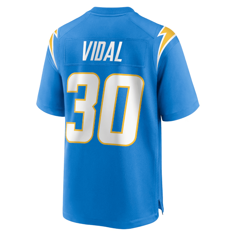 Chargers Youth Home Limited K_imani_Vidal#30 Fans short sleeve Pl_ay_er ...