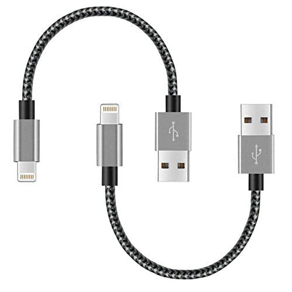 Chargers, Short Nylon Braided Fast Charging Cord, Data Sync Short Cable ...