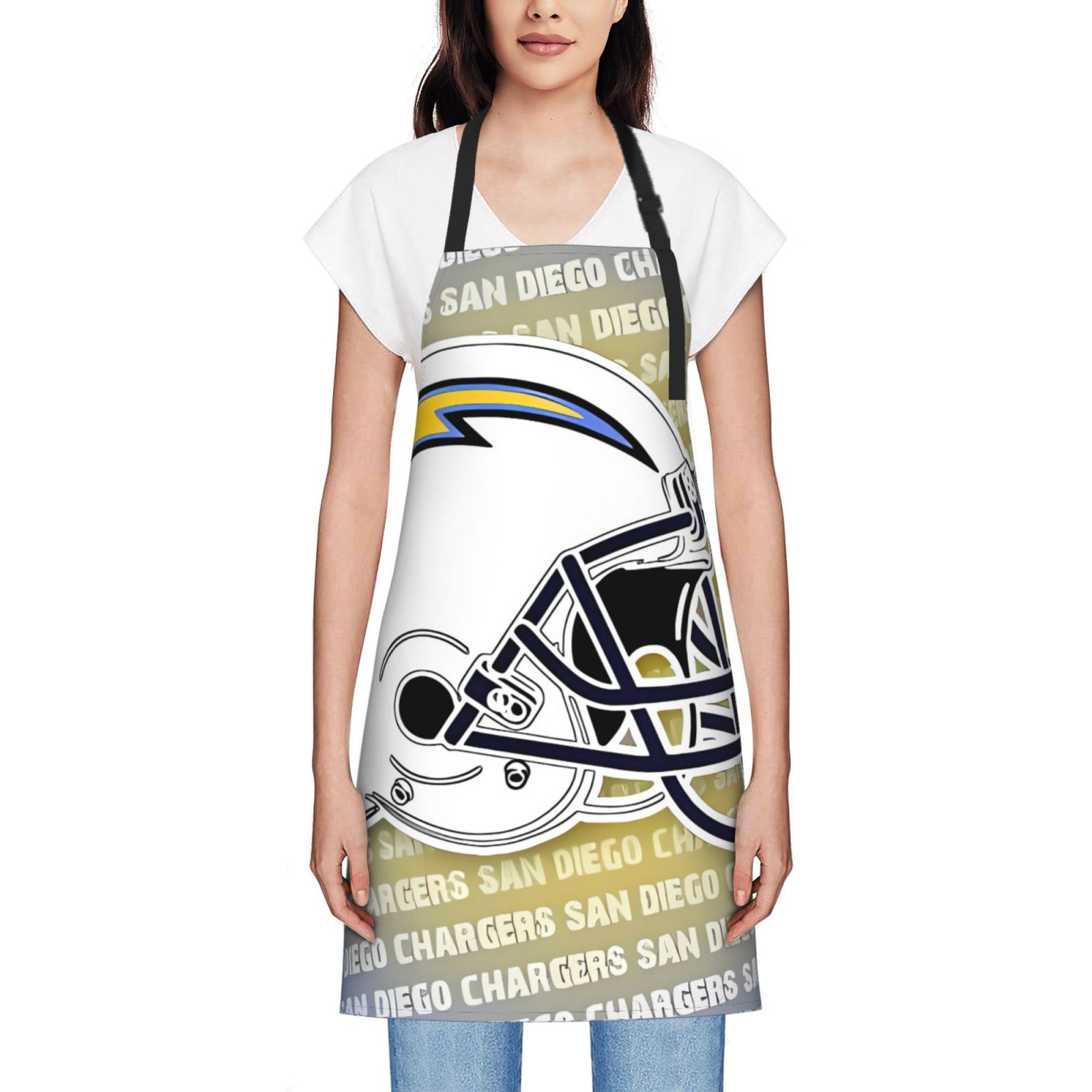 Chargers Waterproof Apron For Women Football Team Logo Womens Aprons ...