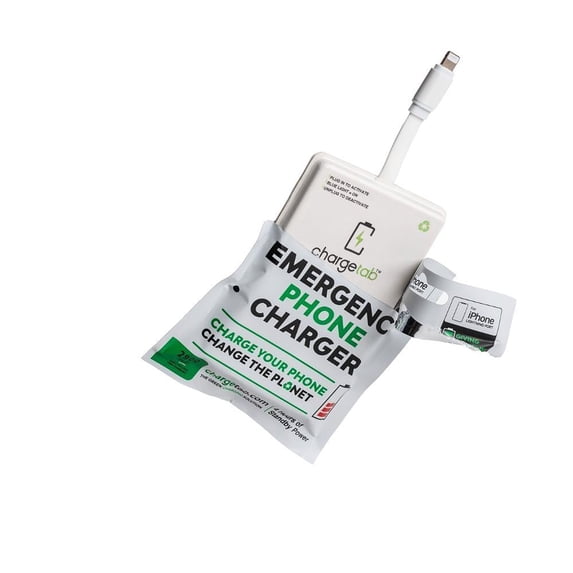 Chargetab USB-C Emergency Charger, Weatherproof Portable Power Bank ...