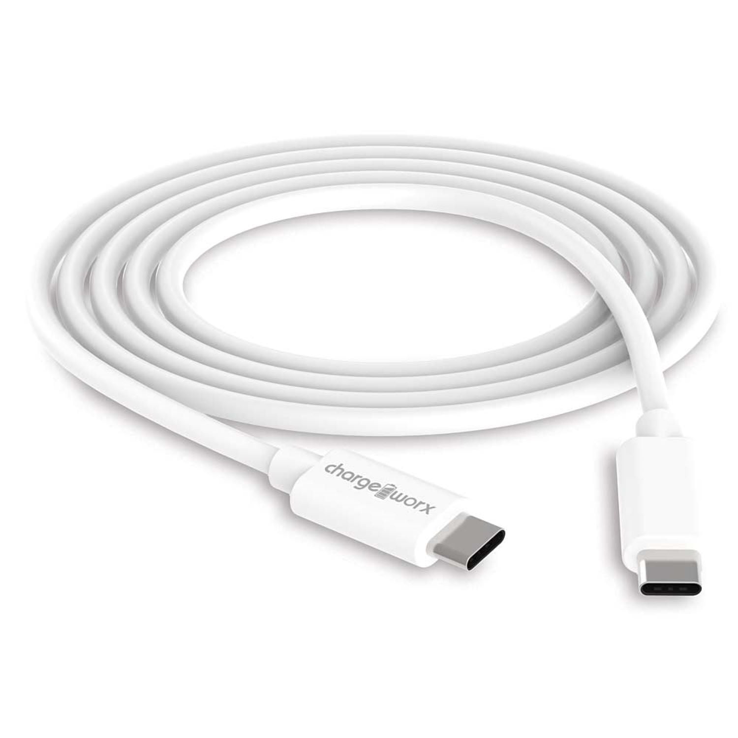 Chargeworx 10' USB-C to USB-C Cable with Fast Charging Power Delivery ...