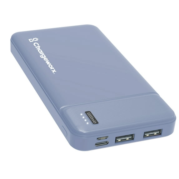 Chargeworx 10000mAh Power Bank – Portable Charger with Triple Output ...