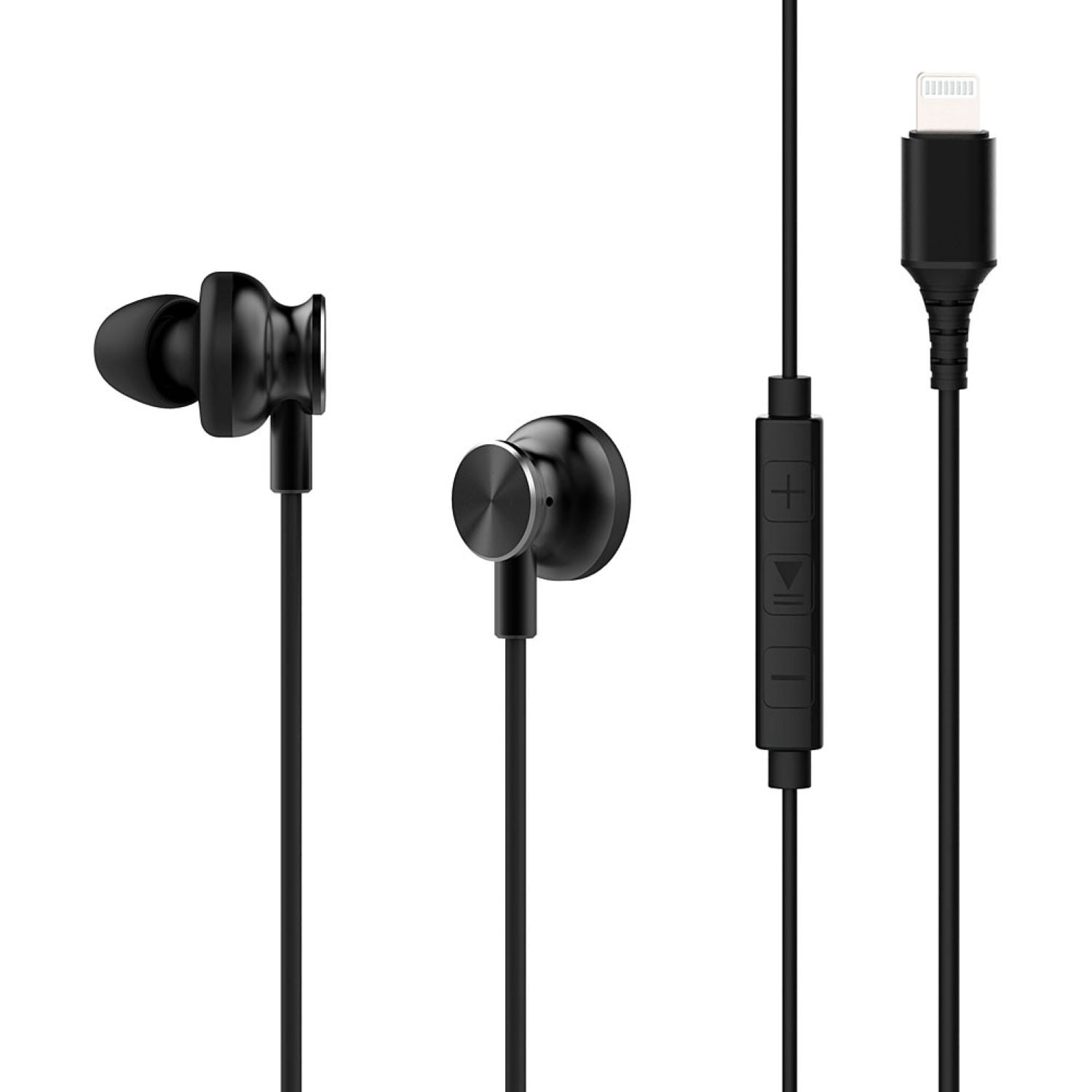 Chargeworx Lightning Earbuds with Built-in Mic - Black - Walmart.com