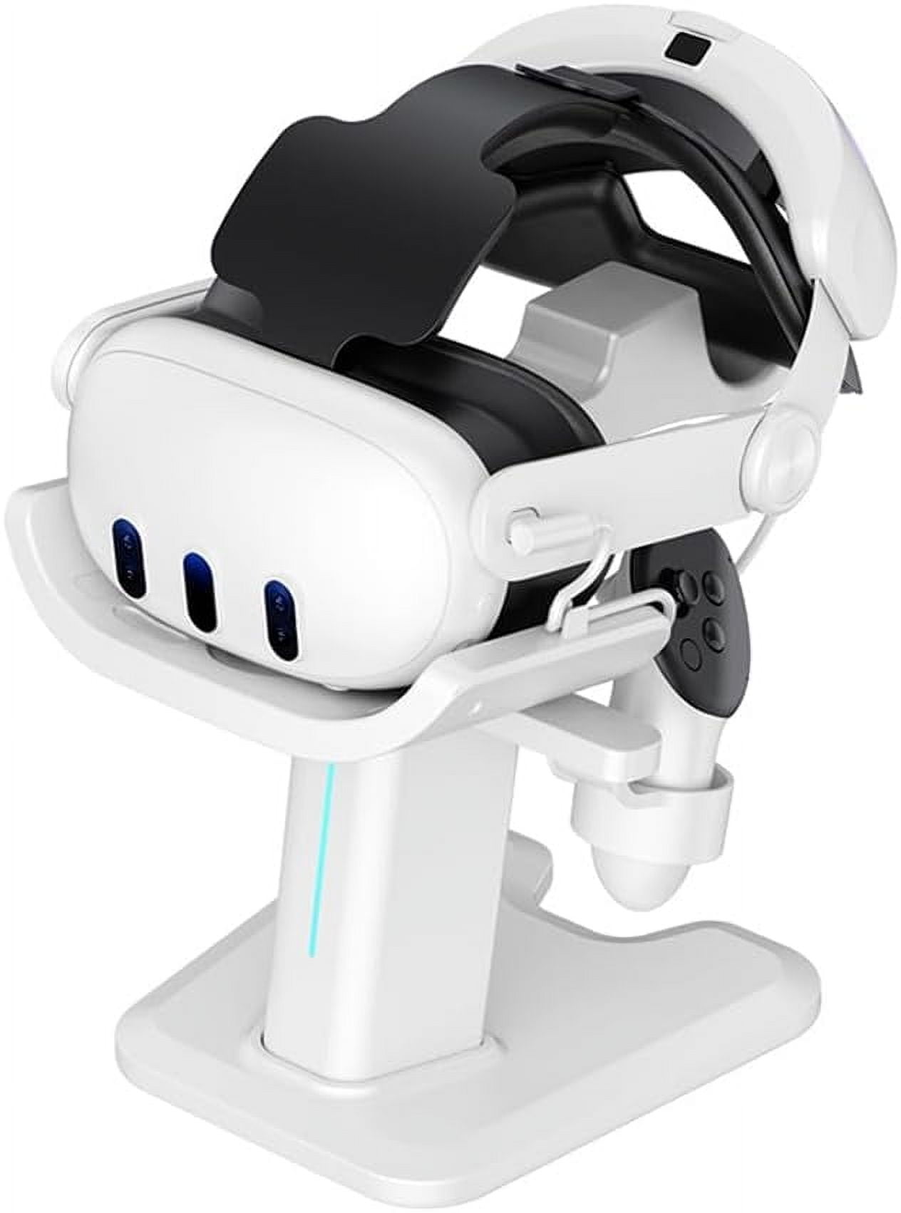 Charging Base & Display Stand for Meta Quest 3 with Ambient Light-White ...