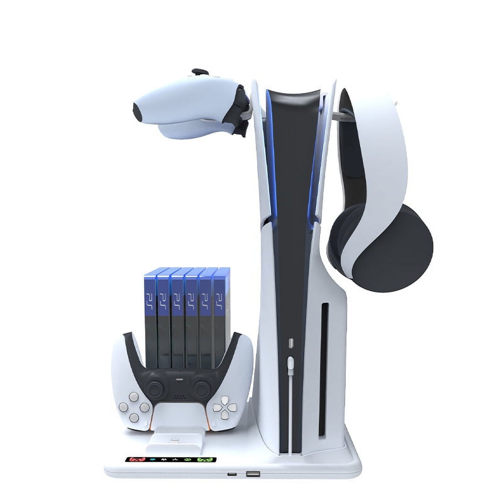 Charging Base For PS5 Slim Console Multi-functional Cooling Dock with ...