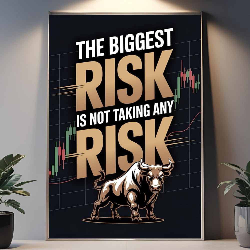 Charging Bull Stock Market Poster: Trader Gift Entrepreneur Art ...