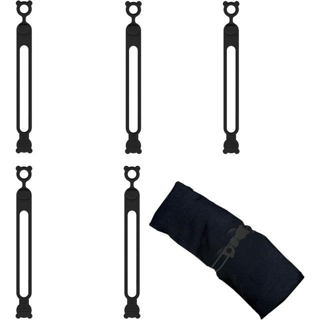 Charging Cable Organizer | 5 Silicone Ties, Elastic Cable Organizer ...