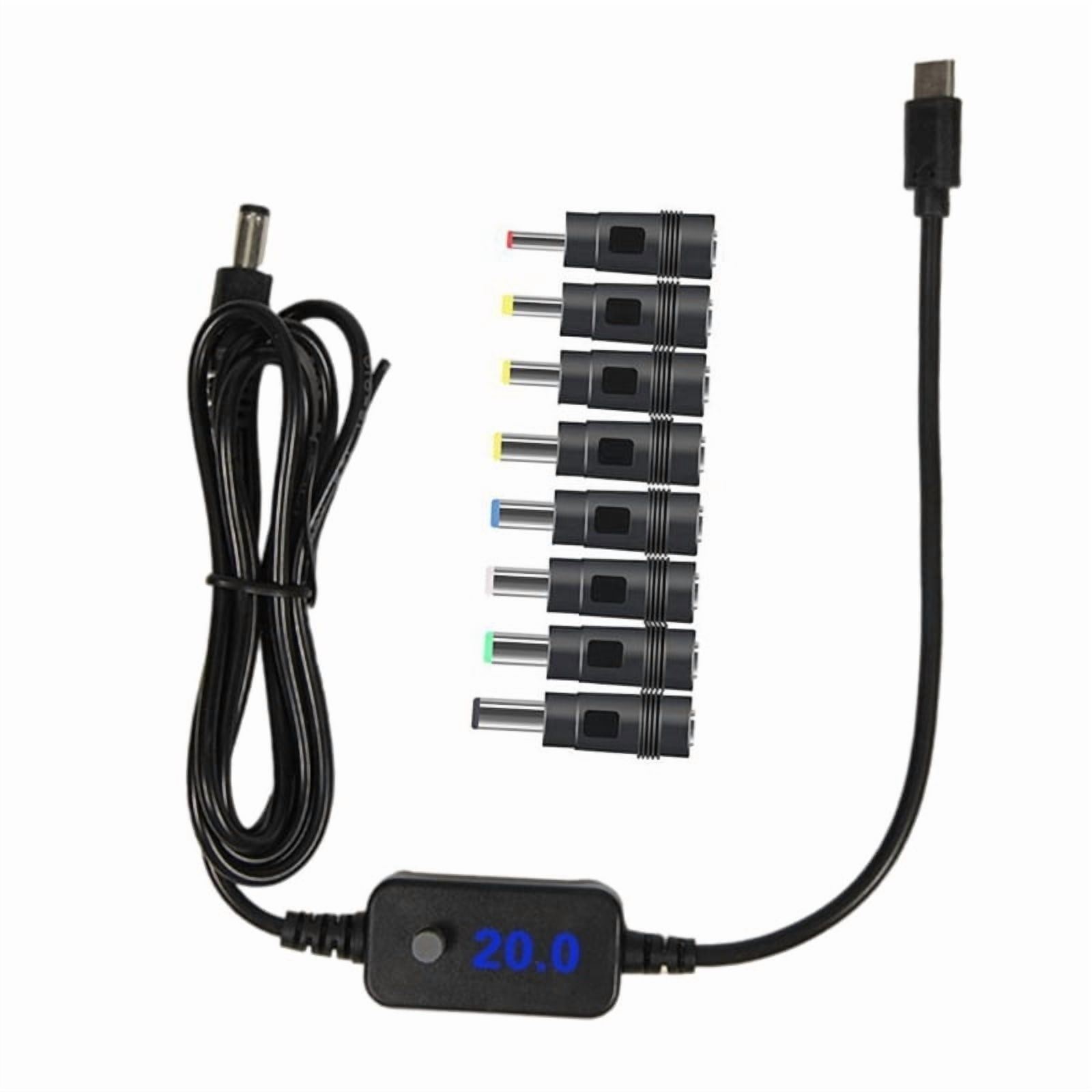 Charging Cable USB C to 5.5x2.5mm Adapter Cable with 8 Connector Tip ...