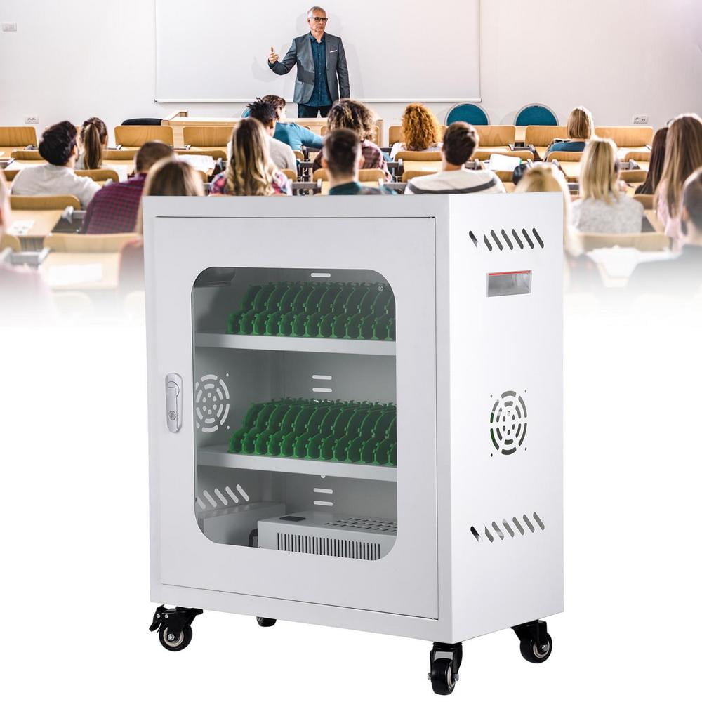 Charging Cart Portable Cell Phone Locker with Wheels USB Charging ...