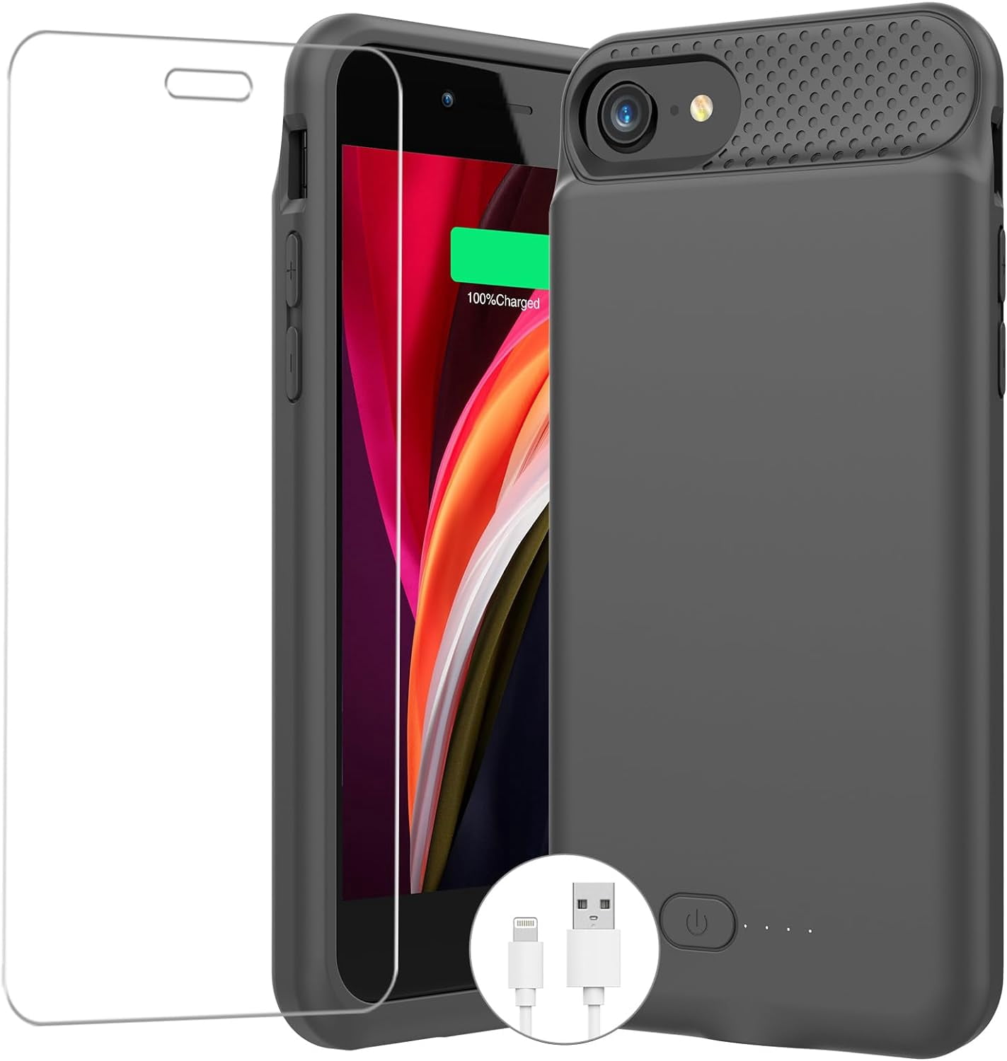 Charging Case for iPhone 8/7/6s/6/SE (2022/2020) - Slim 6000mAh Battery ...