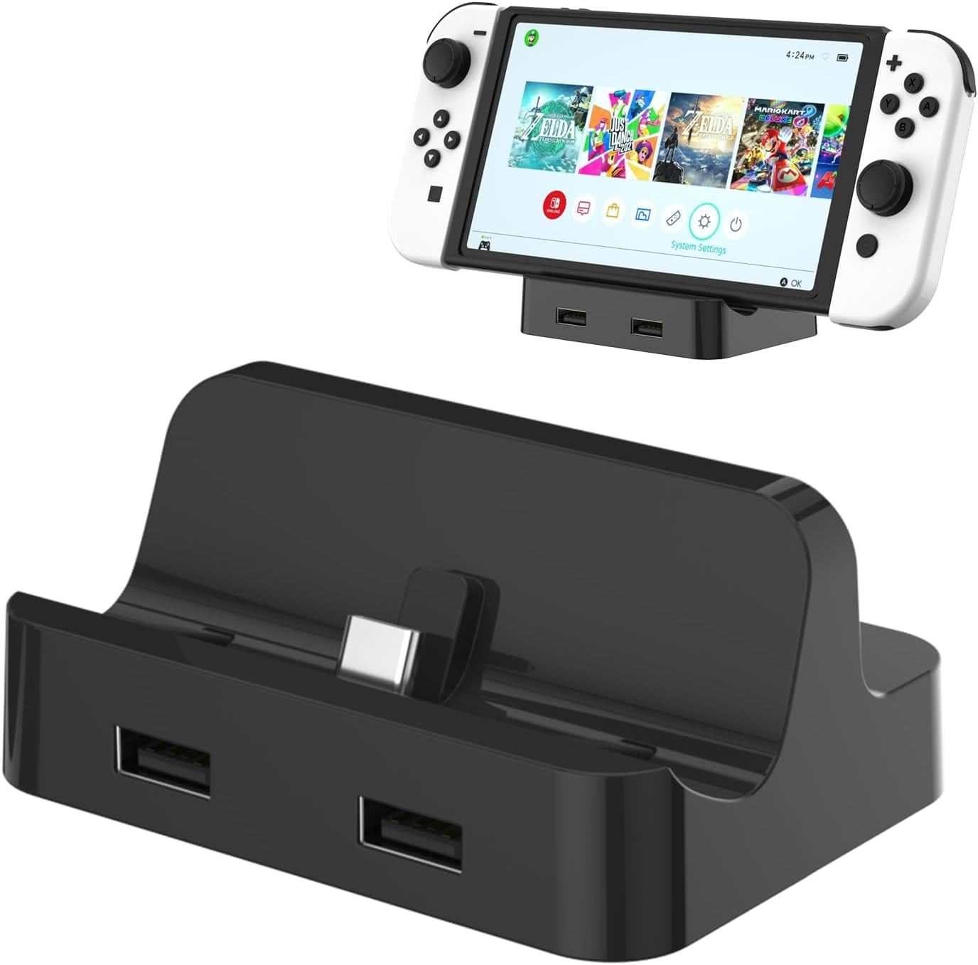 Charging Dock Compatible with Nintendo Switch or Switch OLED, Multiple ...