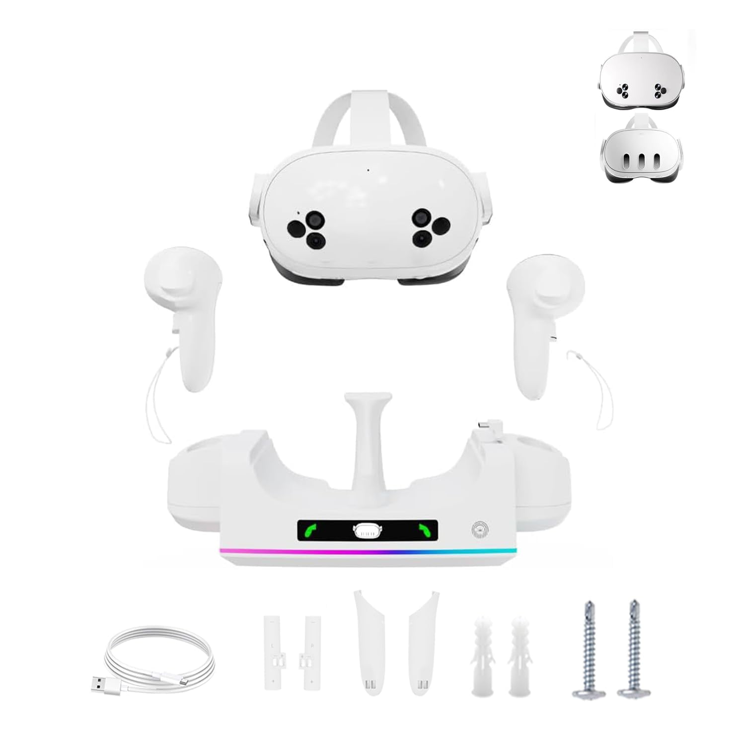 Charging Dock for Meta Quest 3S/ 3,Quest 3S Charging Dock with 2 ...