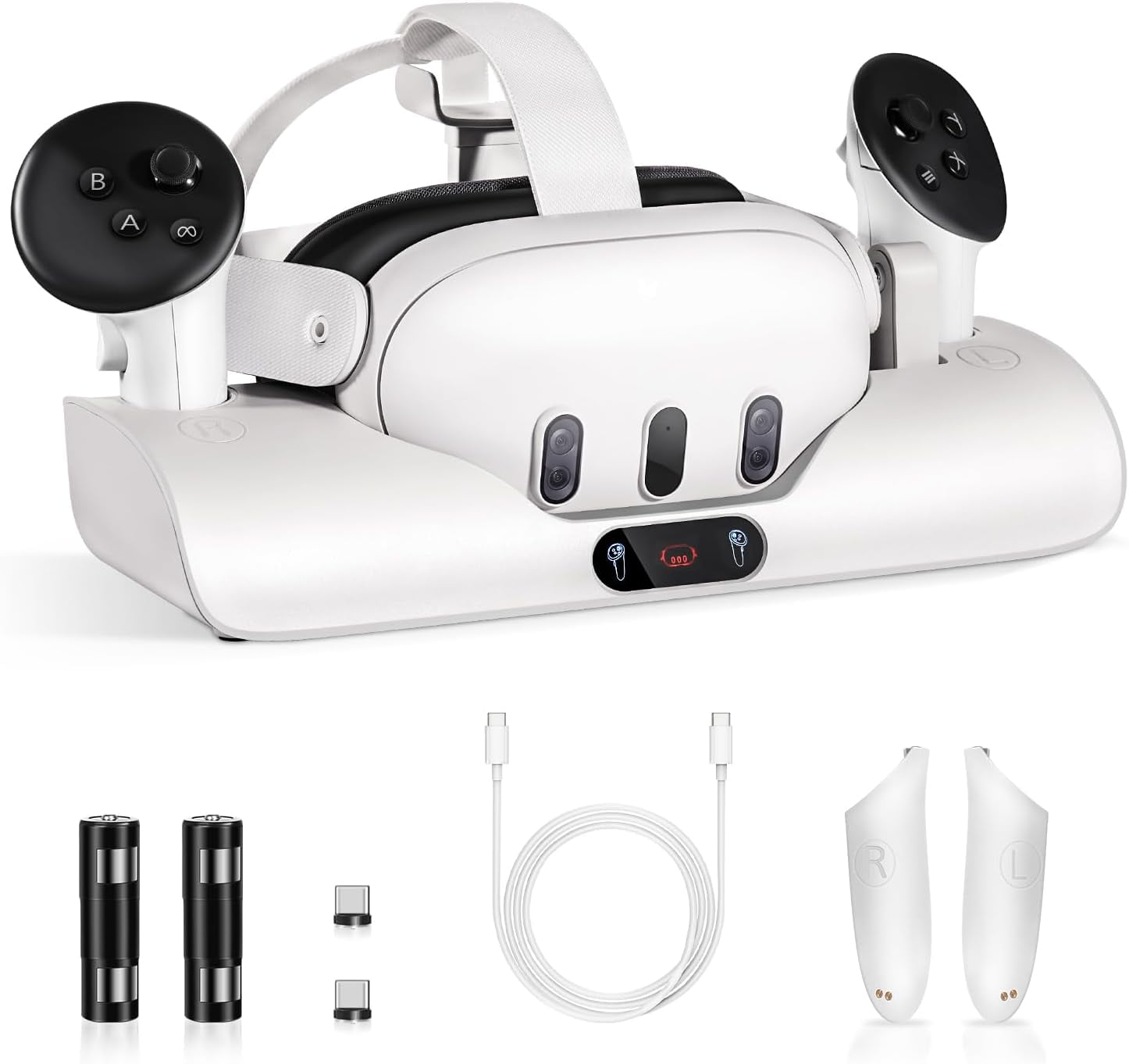 Charging Dock for Oculus/Meta Quest 3, LED Indicator Magnetic Fast ...