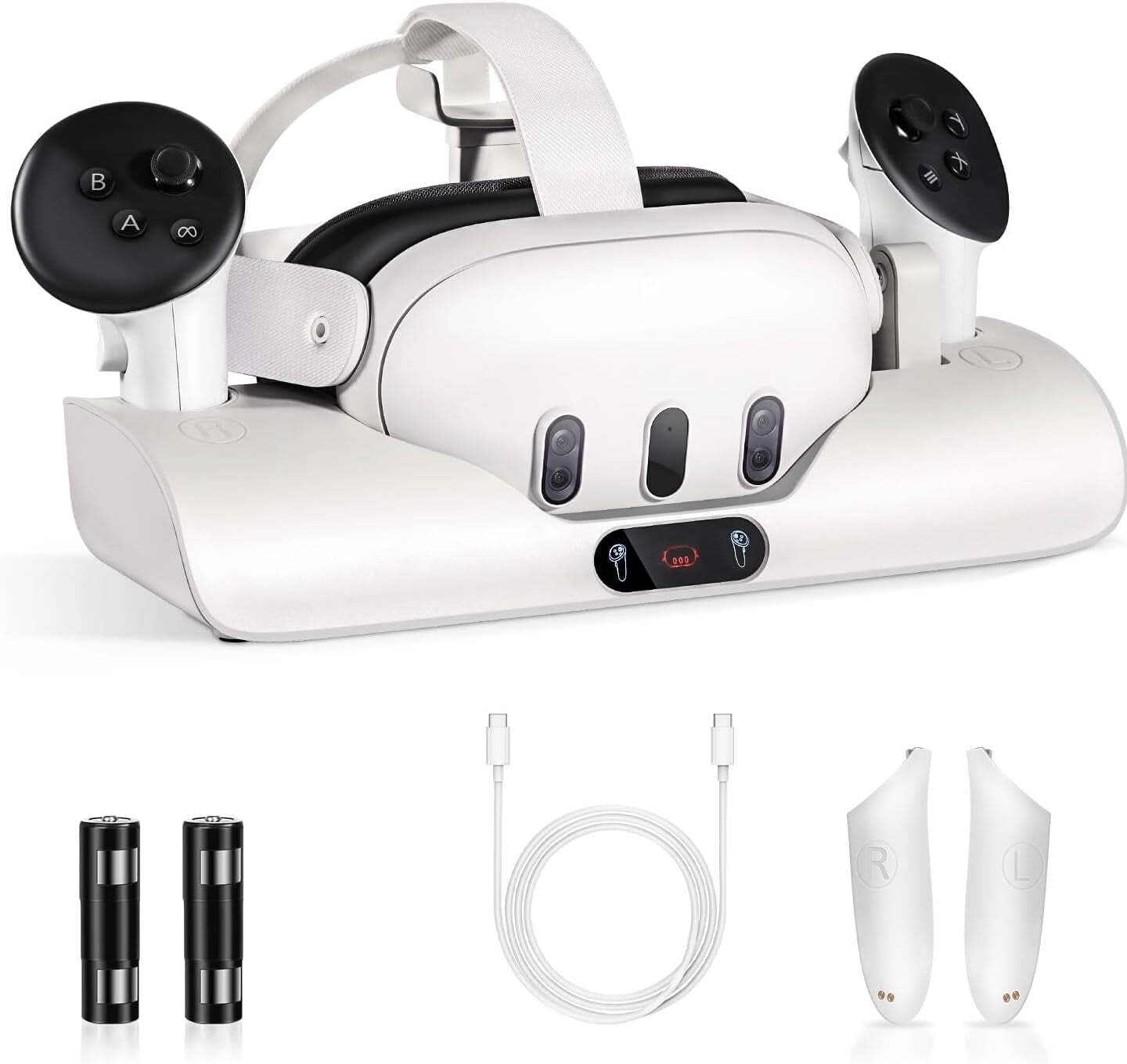 Charging Dock for Oculus/Meta Quest 3, LED Indicator Magnetic Fast ...