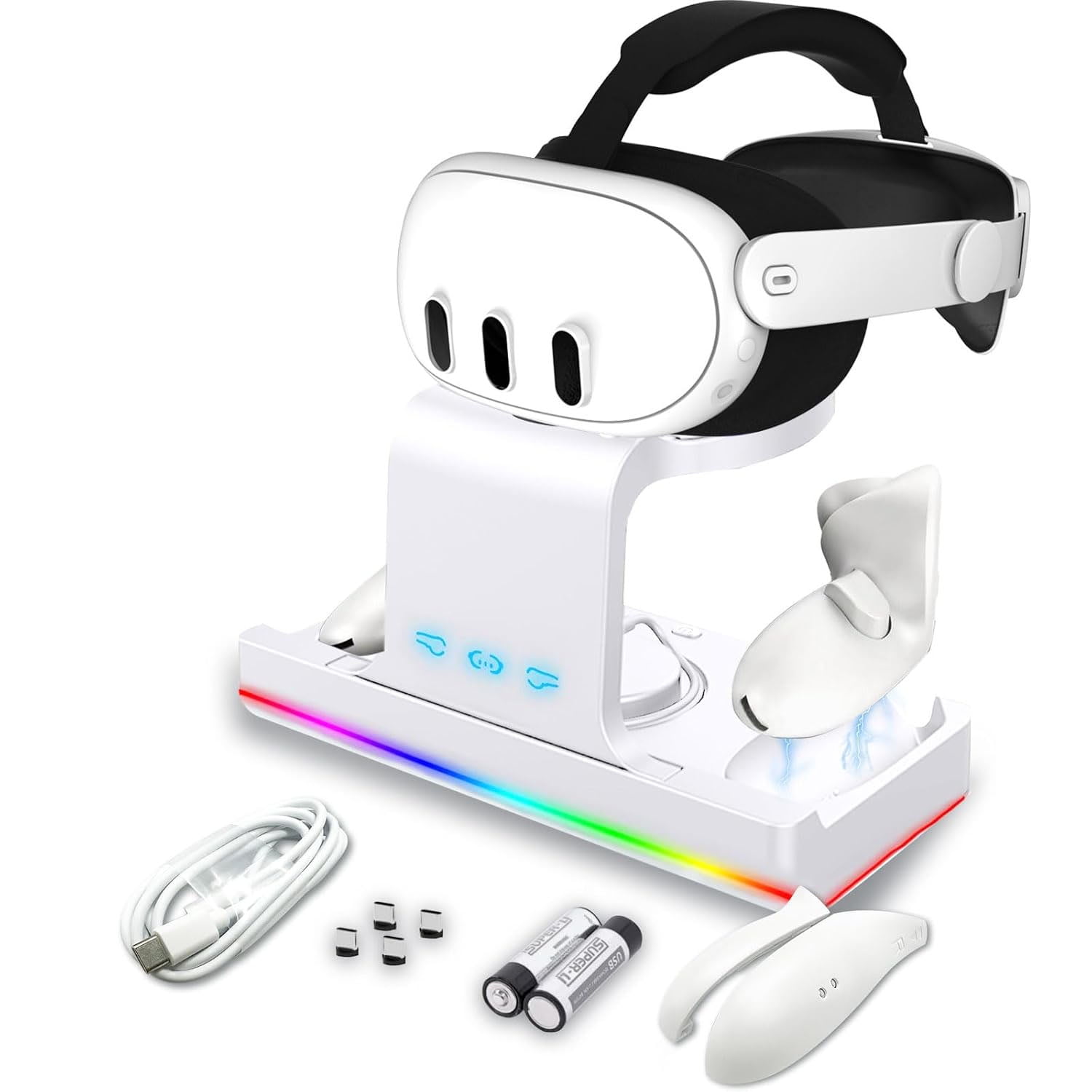 Charging Dock for Oculus/Meta Quest 3, Magnetic Docking Station with ...