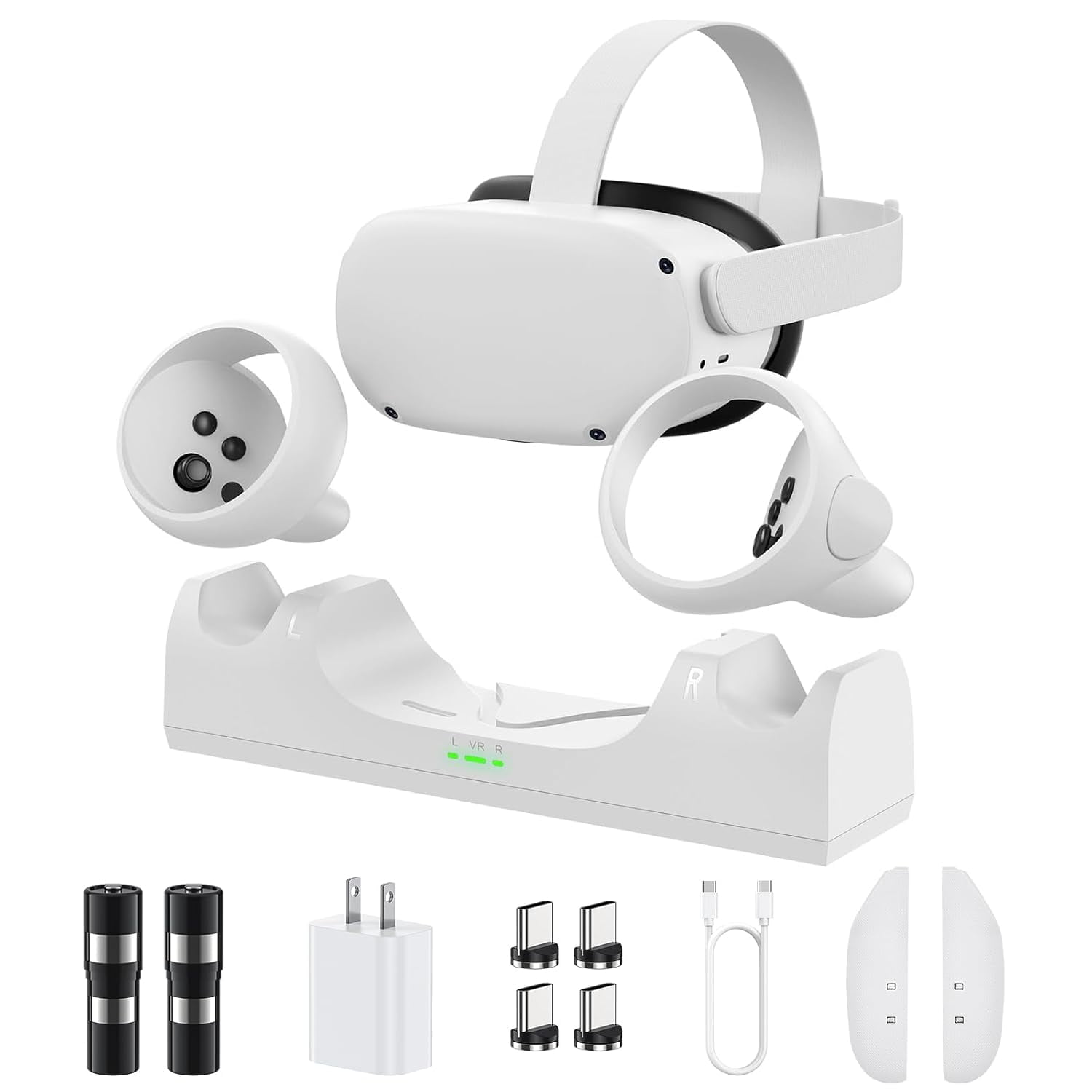 Charging Dock for Oculus Quest 2 - Includes 2 x 2100mAh Rechargeable ...