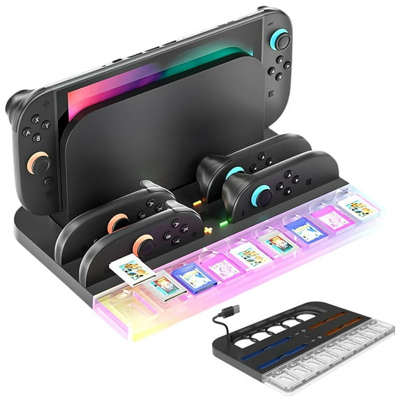 Charging Dock Storage Base for Switch 2 2025 JoyCon Controllers with 4 ...