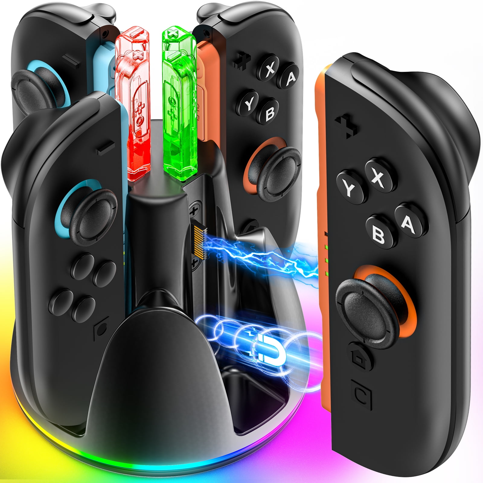 Charging Dock for Switch 2 Joy-Con, Dual-Direction Magnetic Fast ...