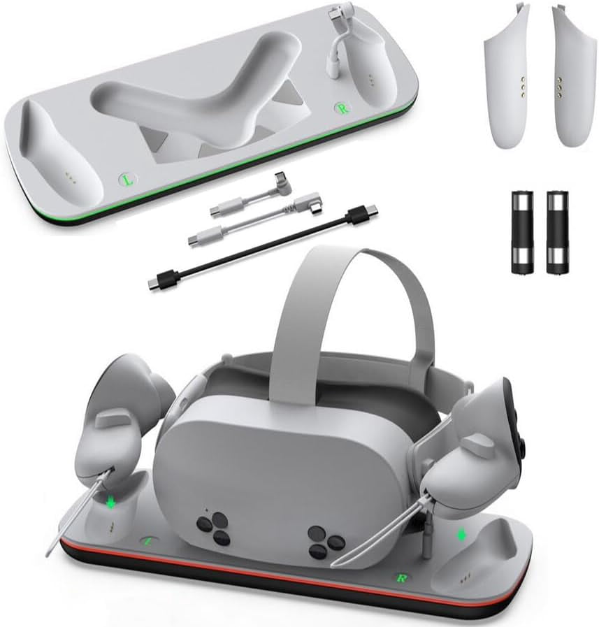 Charging Dock for Meta Quest 3S/Meta Quest 3 VR Headset & Controllers ...