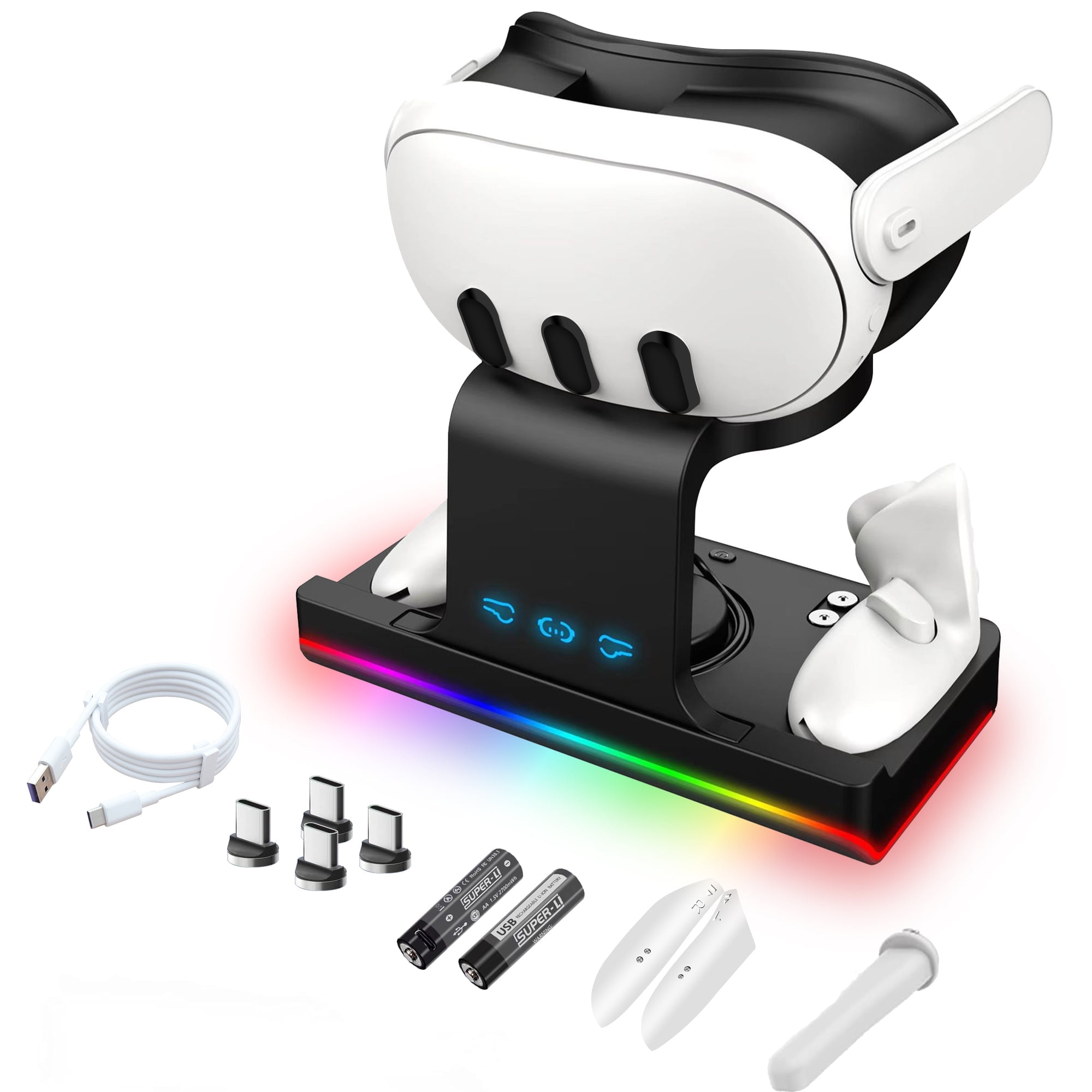 Oculus Battery Charger, Dock for Oculus/Meta Quest 3 VR Headset ...