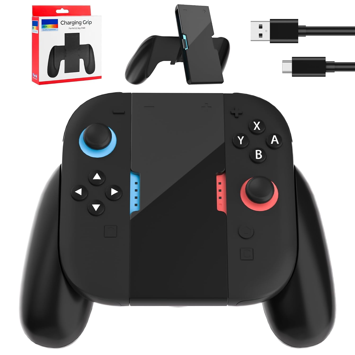 Charging Grip for Switch 2 Controller, Comfort Grip with Charging ...