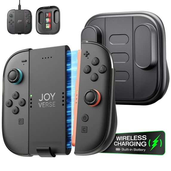 Charging Grip for Switch 2 JoyCon, Built-in Battery & Playing While ...