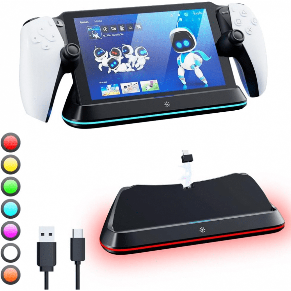 Charging Stand For PlayStation Portal,PS Portal Stand With 7 RGB Light ...