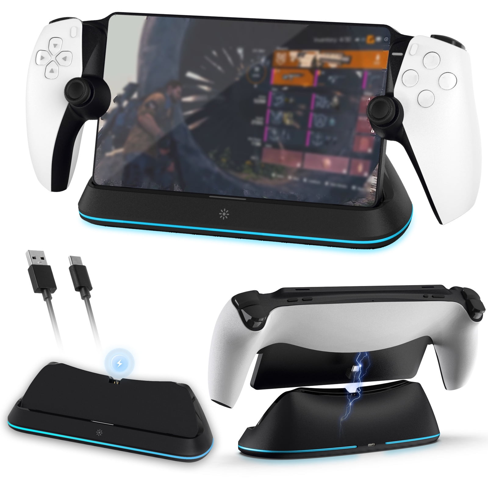 Ps5 Remote RGB Charging Dock Charging Stand For Playstation Portal ...