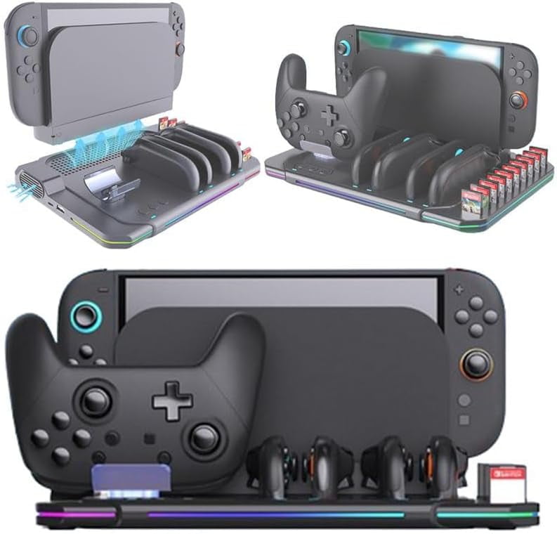 Charging Stand for Switch 2 2025，Built-in Cooling Fan Integrated Design ...