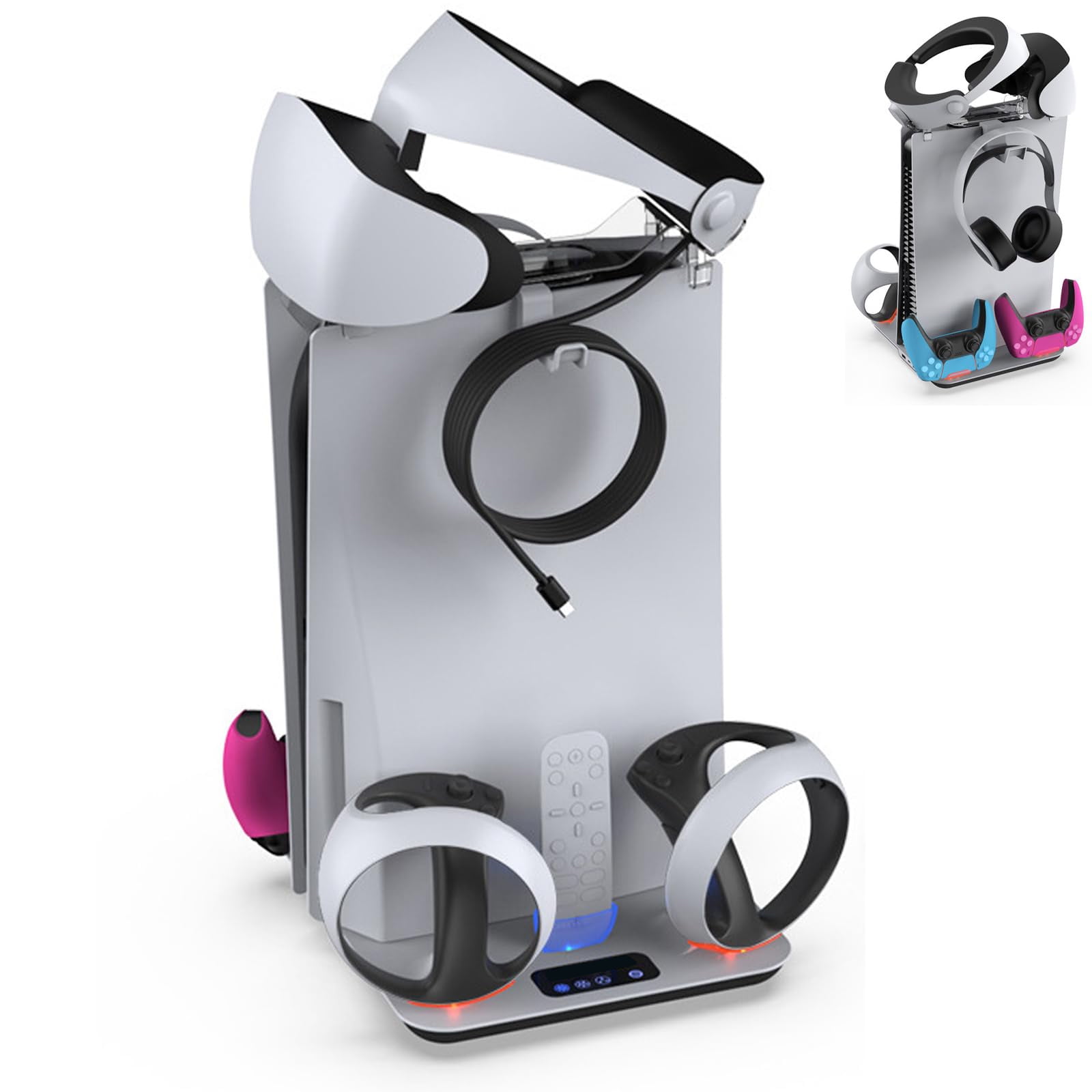 Charging Stand for PS5 & PSVR2 with Cooling Fans Dual Controller ...