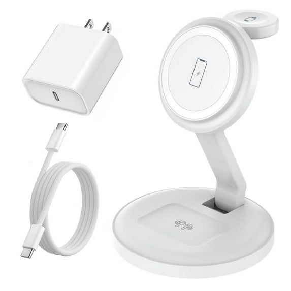 Charging Station for Apple Magnetic Wireless iPhone Mag-Safe Charger ...
