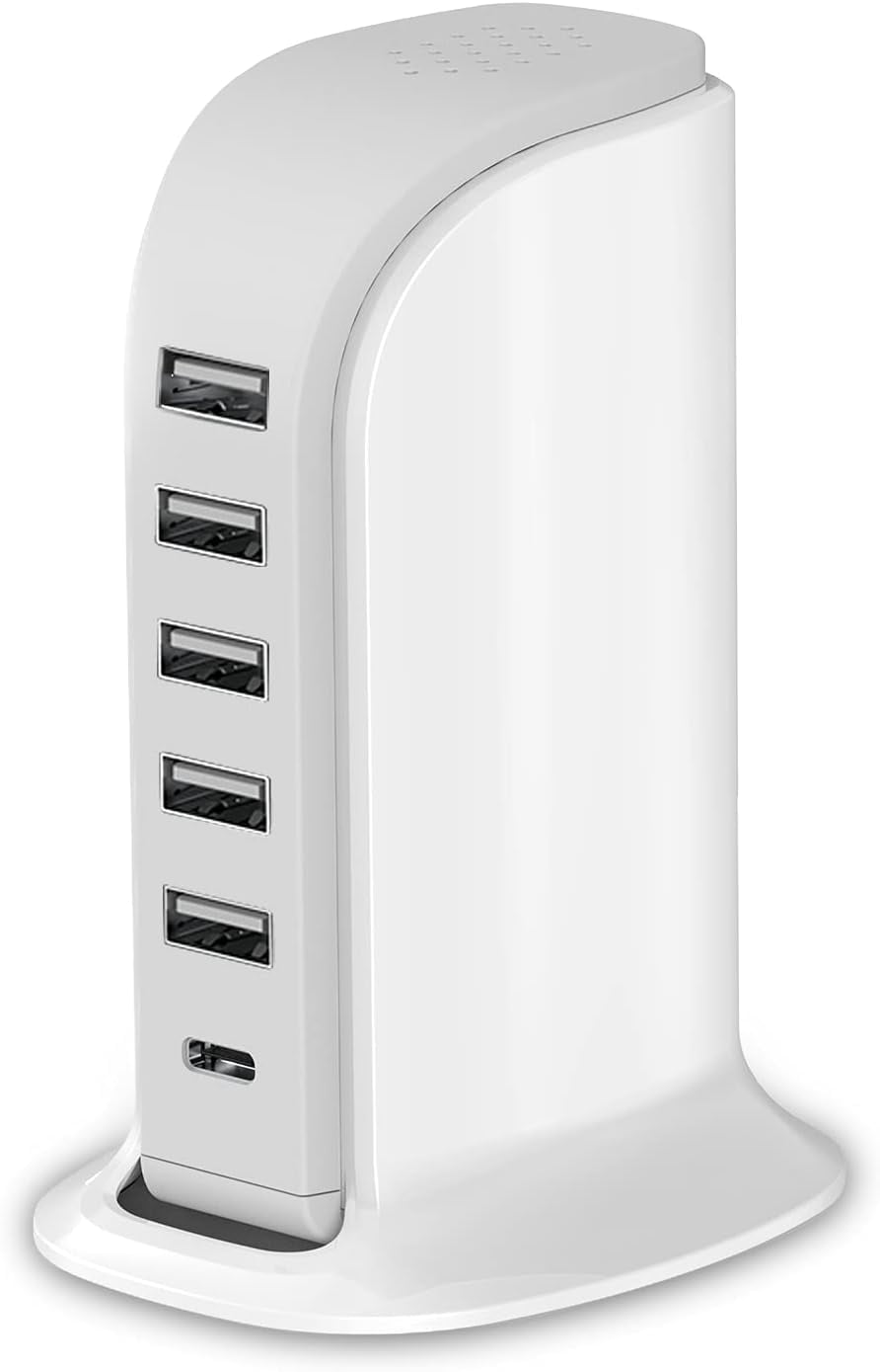 Charging Station for Multiple Devices 20W Upoy, Wall Charger Block 5 ...