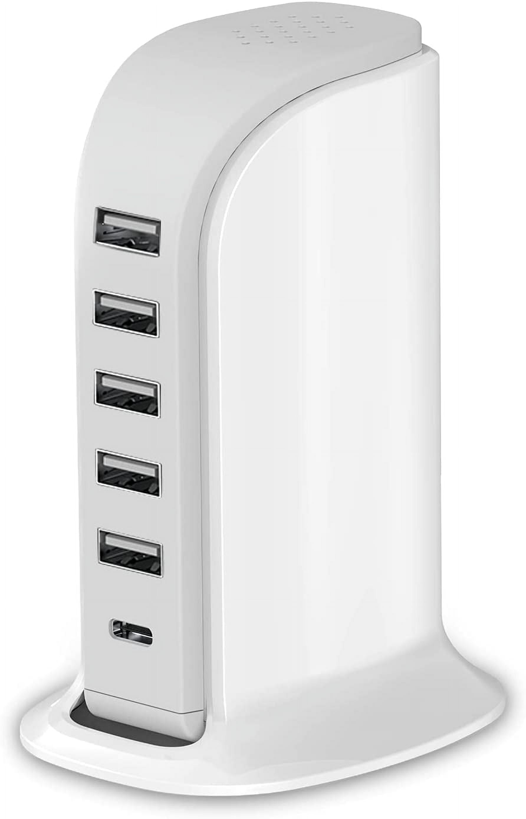 Charging Station for Multiple Devices 40W , Wall Charger Block 5 USB ...