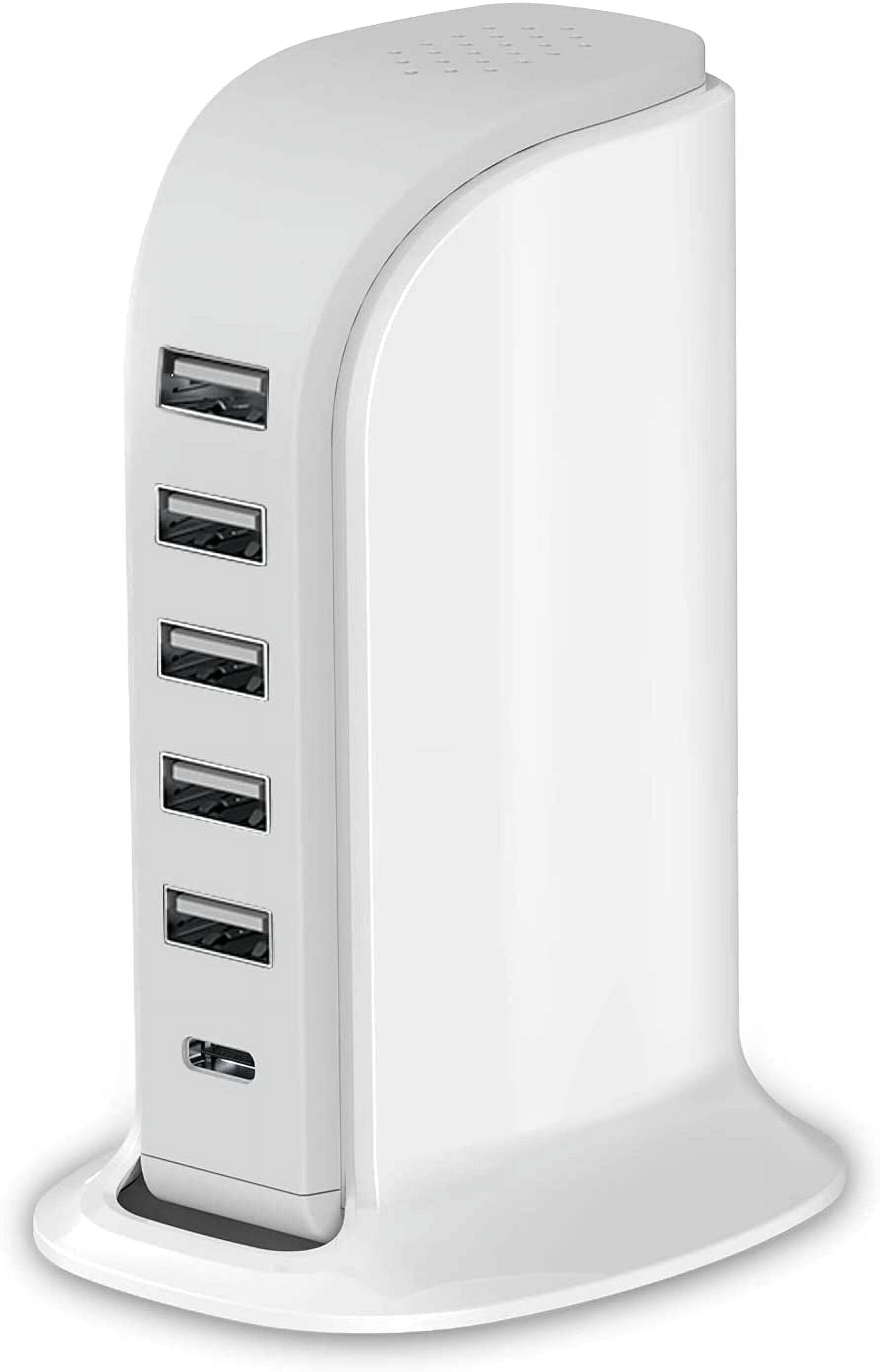 Charging Station for Multiple Devices 40W , Wall Charger Block 5 USB ...