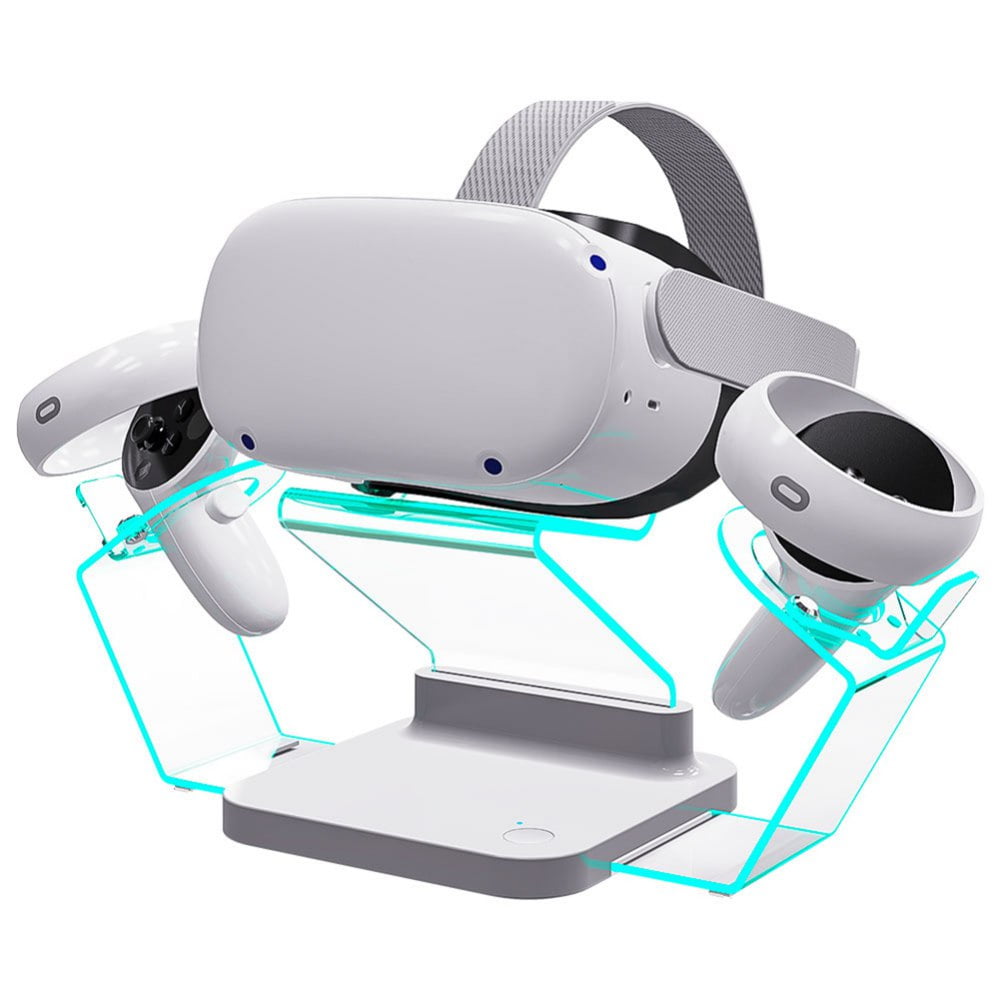 Charging Station for Oculus Quest 2, Illuminated VR Stand for Quest 2 ...