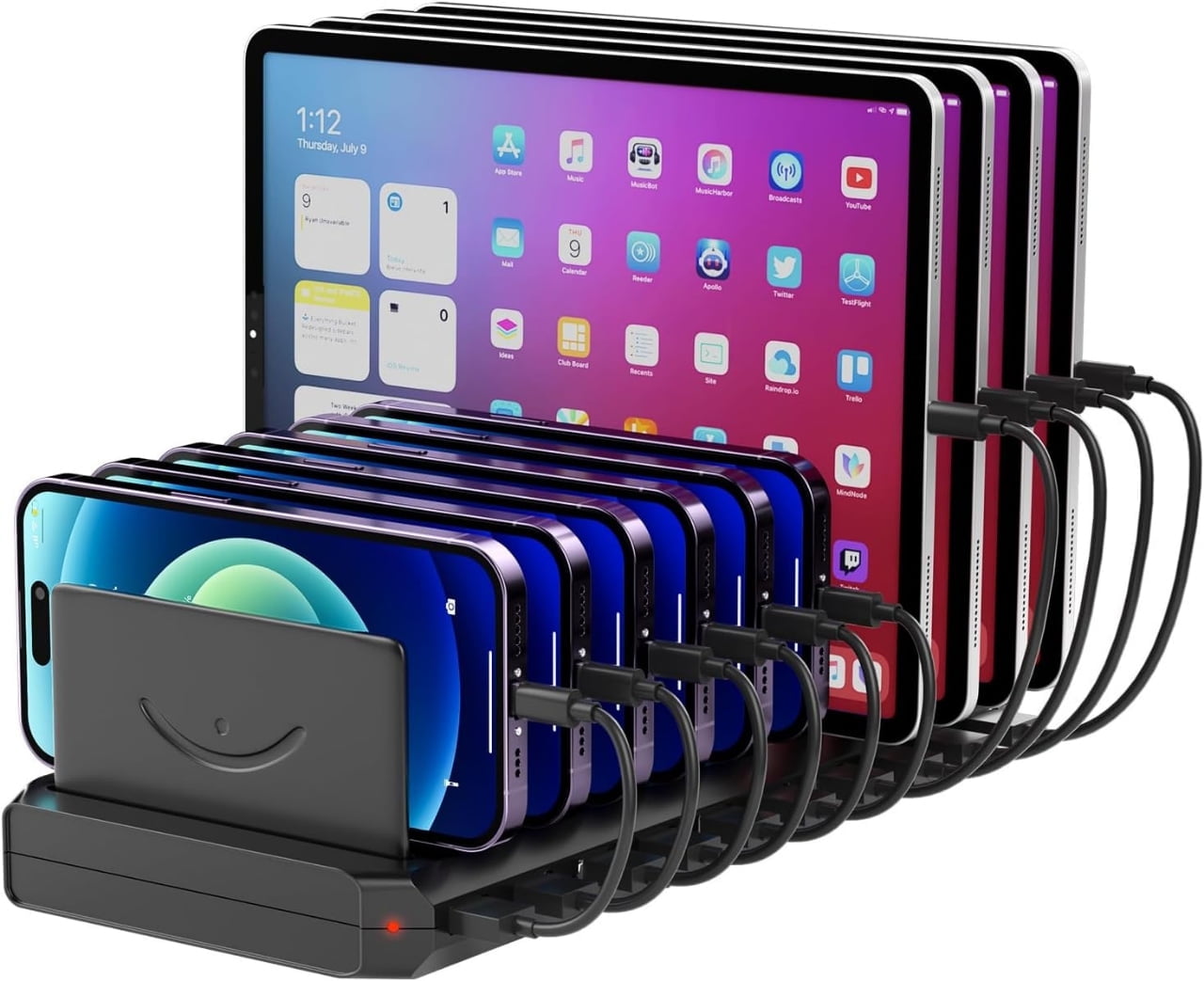 Charging Station for Multiple Devices,Detachable Baffles for ...