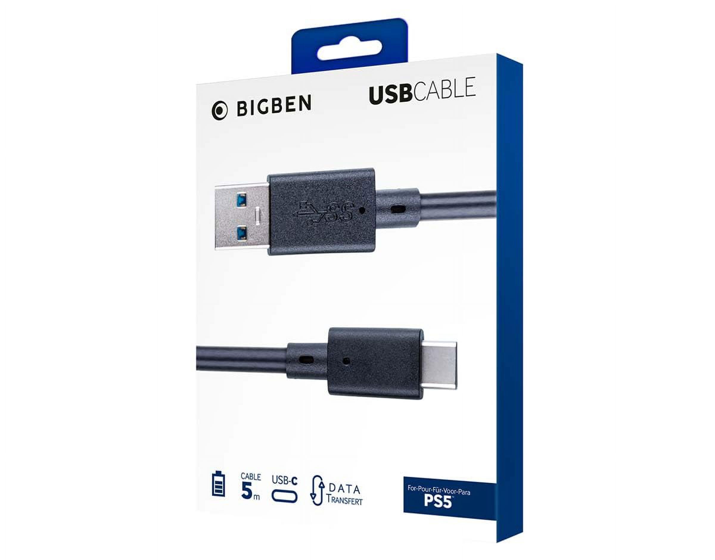 Charging and Data Transfer USB Cable 5M (BigBen) - Playstation 5 ...