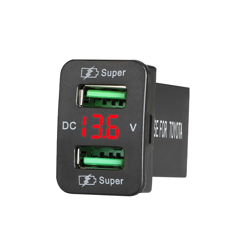 Charging dual USB modified car charger voltmeter 12v suitable for ...